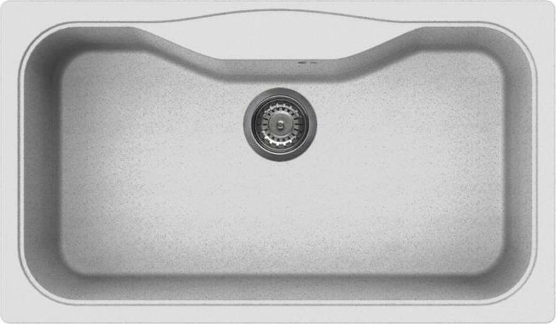 Elleci Fox 360 Granitek Ένθετος Νεροχύτης από Συνθετικό Γρανίτη Μ86xΠ50cm Bianco Pietra | Skroutz.gr