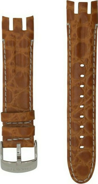 Swatch Cold Hour AYRS401 Δερμάτινο Λουράκι Καφέ 21mm | Skroutz.gr