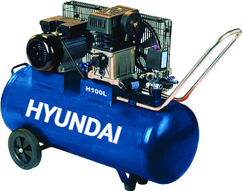 Hyundai H100L Μονοφασικό Κομπρεσέρ Αέρος με Ισχύ 3hp και Αεροφυλάκιο 100lt 3203 | Skroutz.gr