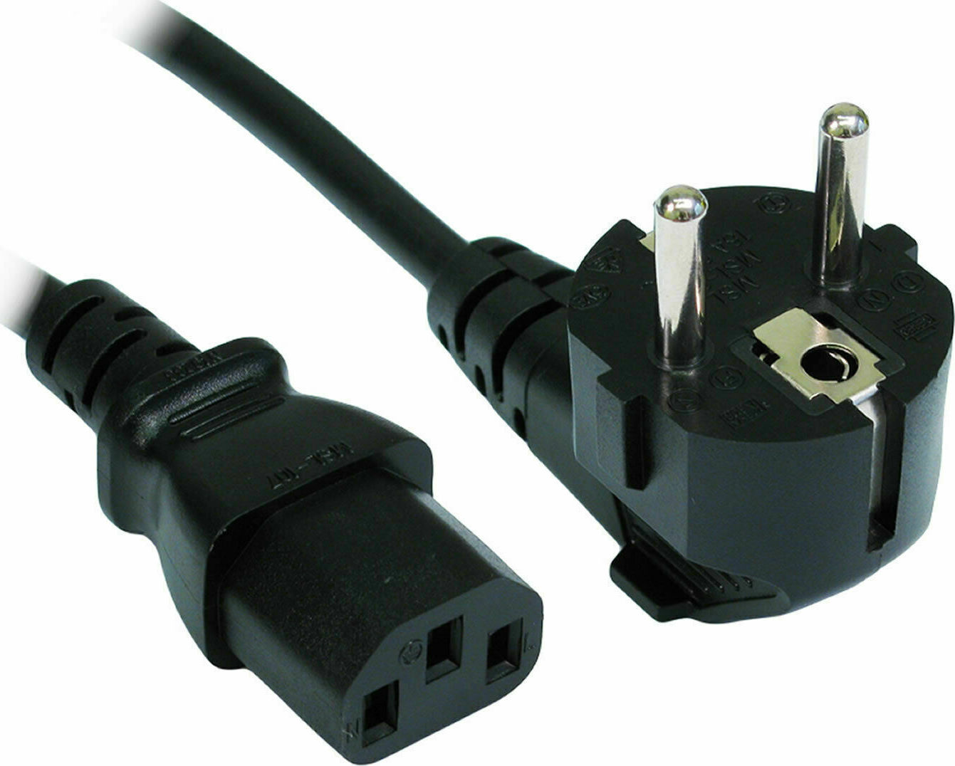 Tele Schuko - IEC C13 Cable 2m Μαύρο (CR-540) | Skroutz.gr