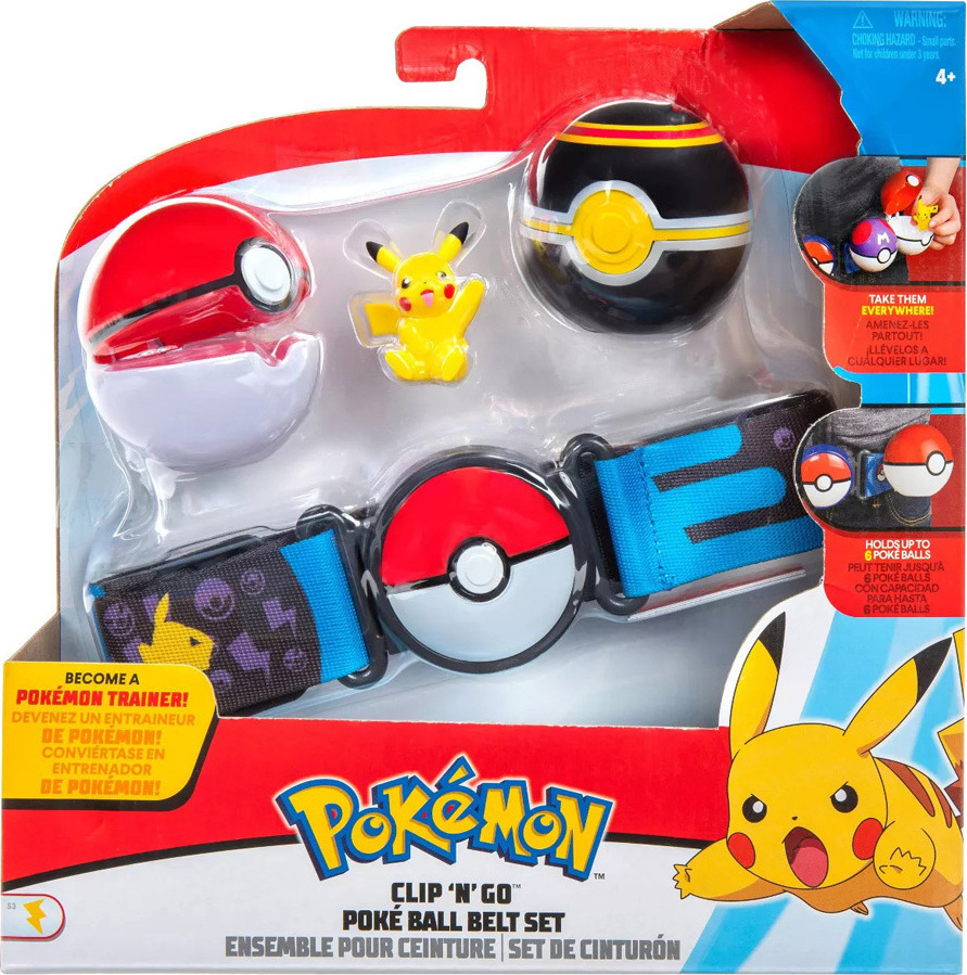 Jazwares Clip'N Go Poke Ball με Ζώνη W6 Pokemon για 4+ ετών Ετών ...