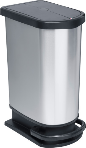 Delta Cleaning Πλαστικός Κάδος Απορριμμάτων RP50 50lt Inox | Skroutz.gr