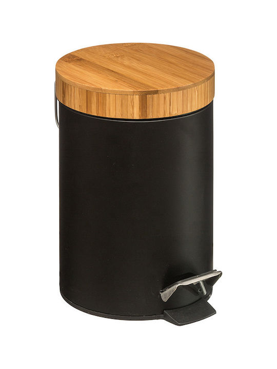 Pakketo Dustbin Μεταλλικό Καλαθάκι Μπάνιου 3lt Black Oak | Skroutz.gr