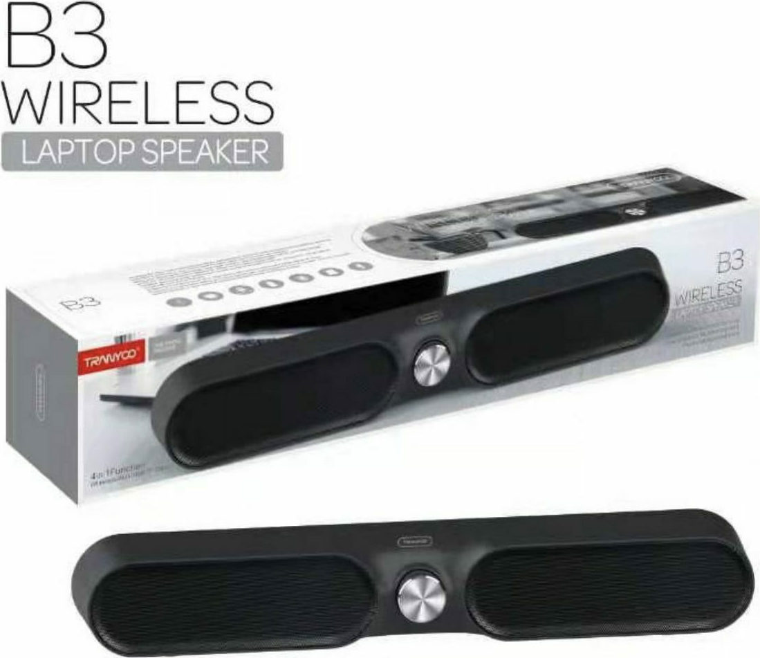 Tranyoo B3 Ηχείο Bluetooth 10W με διάρκεια μπαταρίας έως 7 ώρες Μαύρο ...