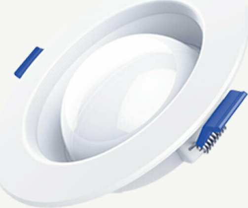 Metanor Στρογγυλό Μεταλλικό Χωνευτό Σποτ με Ενσωματωμένο LED και Φυσικό ...