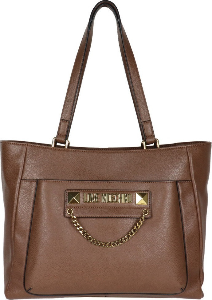 Moschino Γυναικεία Τσάντα Shopper 'Ωμου Καφέ JC4246PP0DKC0300 | Skroutz.gr