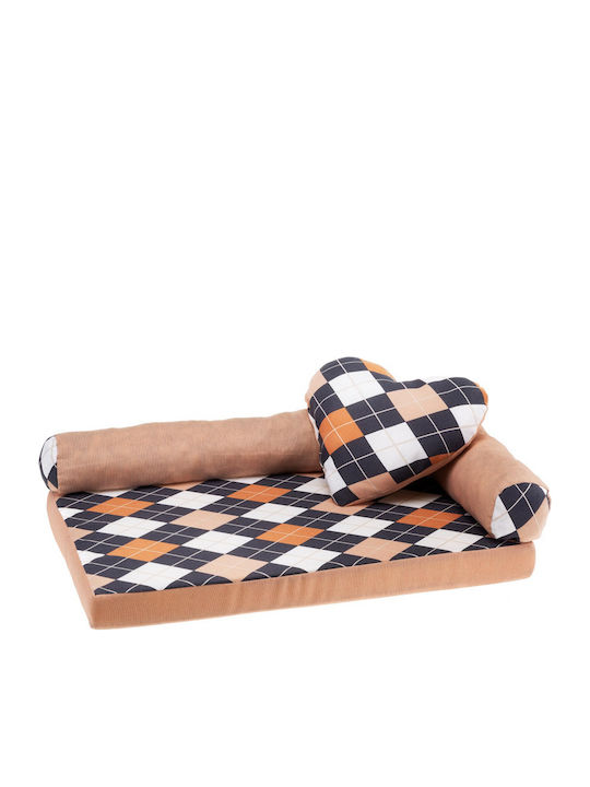 Ferplast Tommy Καναπές-Κρεβάτι Σκύλου Rombus Cotton Orange 65x40cm | Skroutz.gr