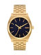 Nixon Time Teller Ρολόι Μπαταρίας με Μεταλλικό Μπρασελέ σε Χρυσό χρώμα ...