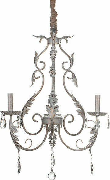 Keskor Πολυέλαιος 3xE14 Ø56cm με Κρύσταλλα Λευκός 8965-3 | Skroutz.gr