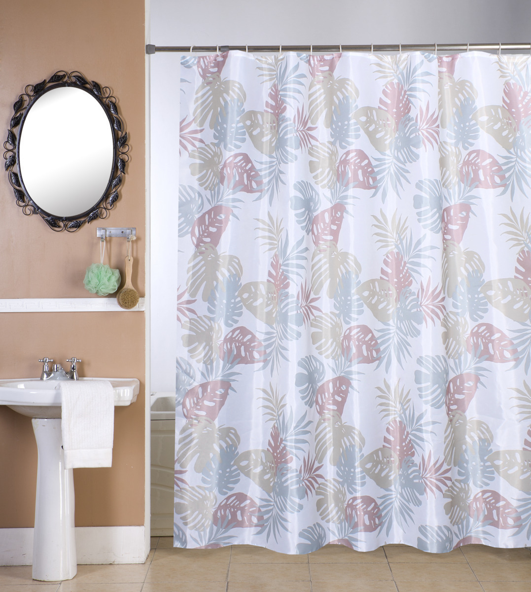 Viopros Τροπικάνα 658092 Κουρτίνα Μπάνιου Υφασμάτινη 180x180 cm ...