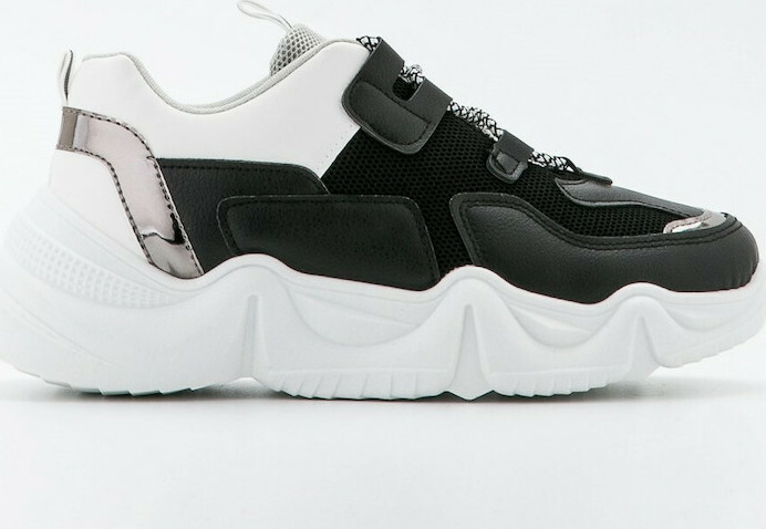 Olympic Stores 019463 Γυναικεία Chunky Sneakers Μαύρα | Skroutz.gr