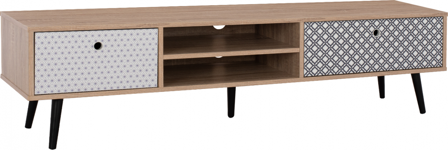 Ξύλινο Έπιπλο Τηλεόρασης Hattie Μ150xΠ40xΥ40cm HM8756 | Skroutz.gr