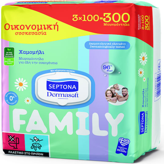 Septona Dermasoft Chamomile Μωρομάντηλα χωρίς Οινόπνευμα & Parabens ...