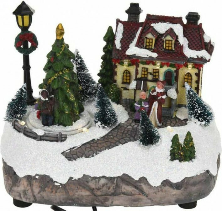 JK Home Decoration Χριστουγεννιάτικο Φωτιζόμενο Διακοσμητικό Σπιτάκι ...