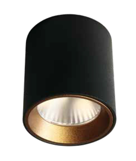 Zambelis Lights Μονό Σποτ με Ενσωματωμένο LED και Θερμό Φως σε Μαύρο ...