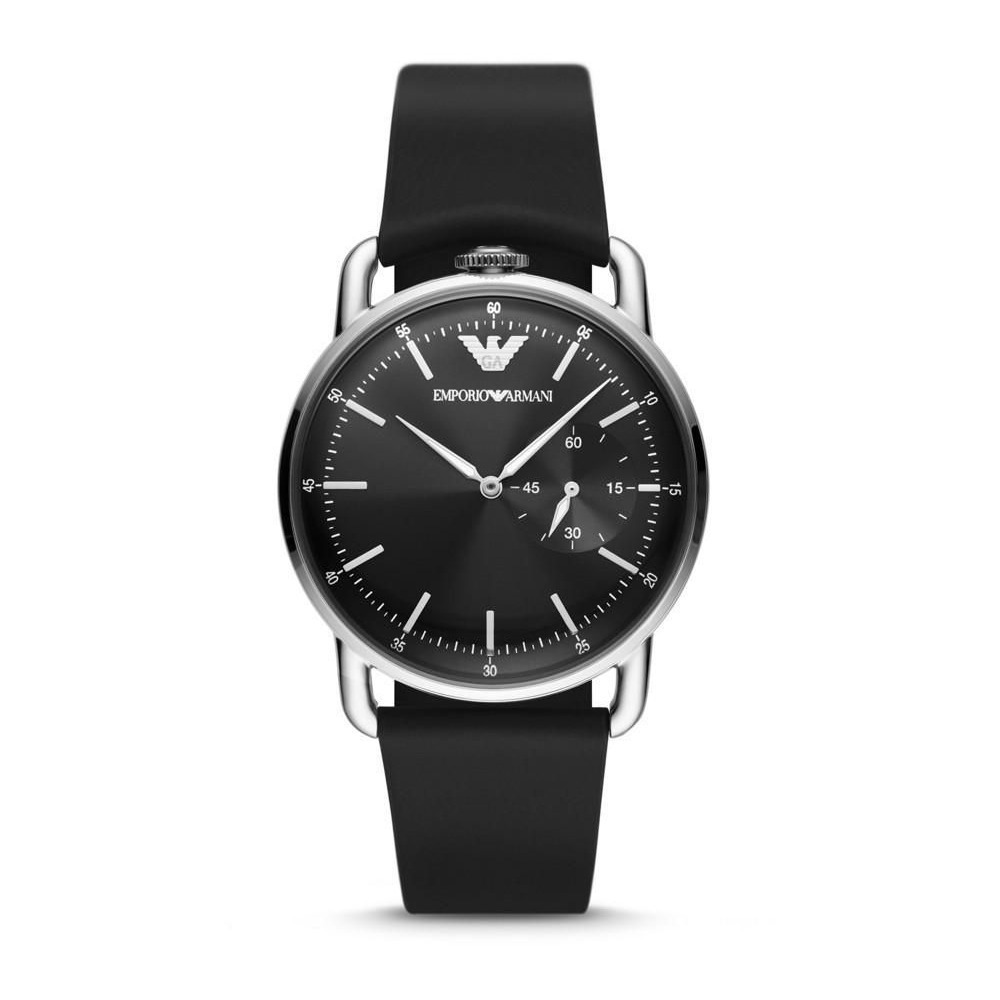 Emporio Armani Aviator Ceas Bărbați 41mm Baterie cu Curea Neagră din ...