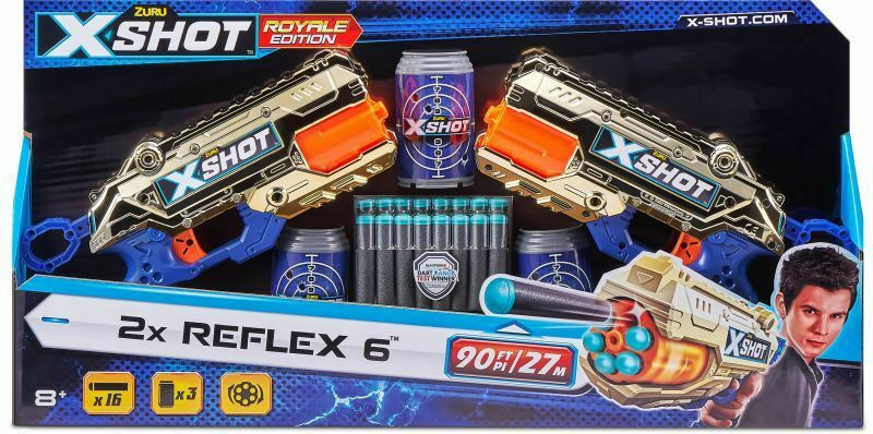 Zuru X-Shot Excel Reflex 6 Double Pack Gold | Skroutz.gr
