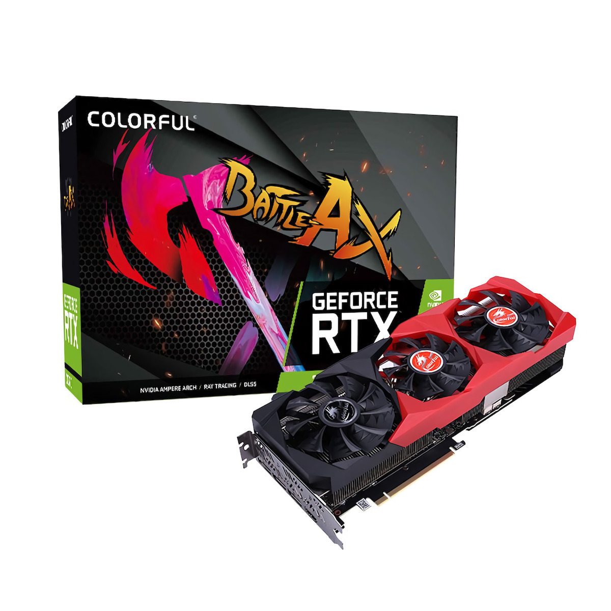 Colorful GeForce RTX 3070 8GB GDDR6 Battle AX LHR-V Κάρτα Γραφικών PCI ...