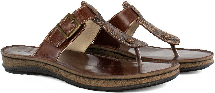 Castor Anatomic 1228-2 Δερμάτινα Γυναικεία Σανδάλια Ανατομικά σε Καφέ ...