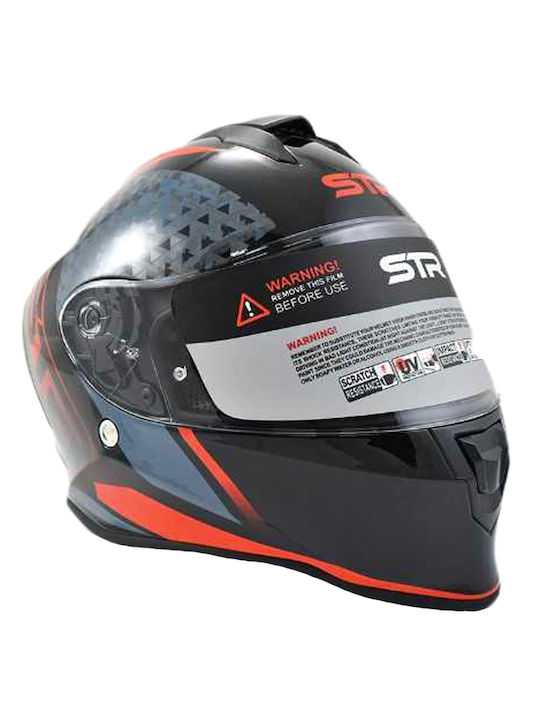STR R1 Gear Black/Red Κράνος Μηχανής Full Face | Skroutz.gr