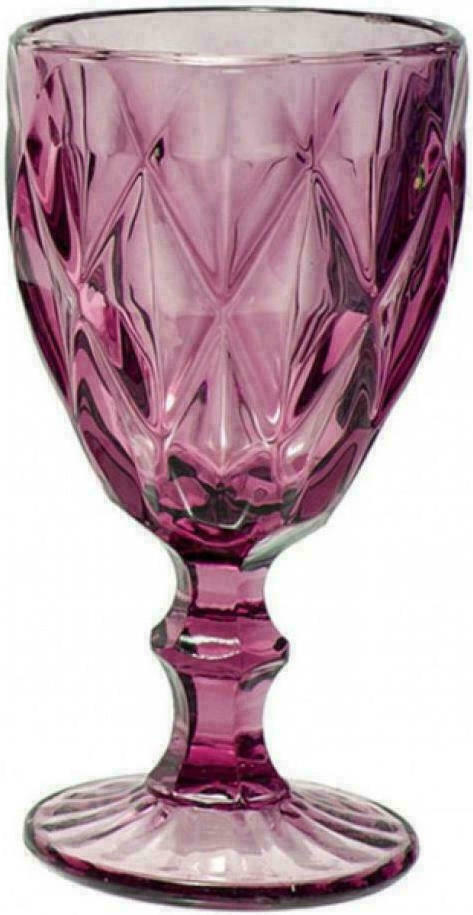 Marva Rhombus Σετ Ποτήρια για Λευκό και Κόκκινο Κρασί από Γυαλί σε Μωβ ...