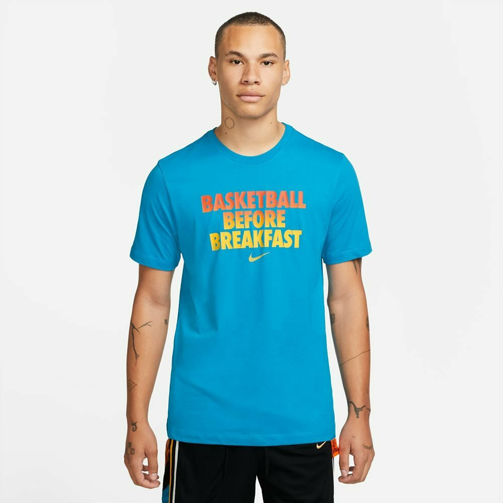 Nike Αθλητικό Ανδρικό T-shirt Dri-Fit Cyan με Στάμπα DN2986-446 ...
