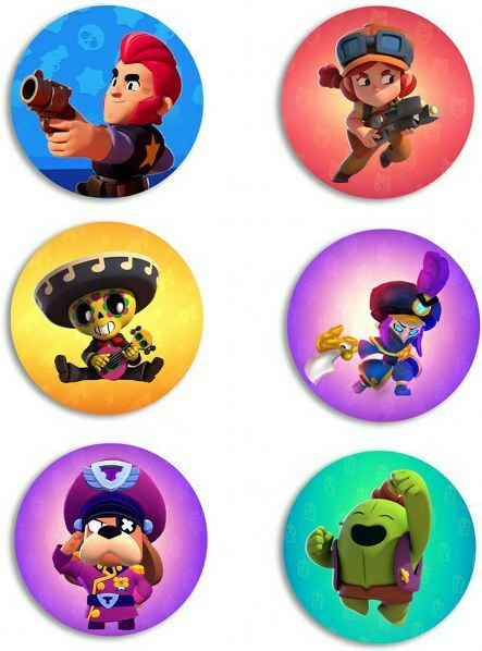 Brawl Stars Ξύλινες Κονκάρδες 6τμχ | Skroutz.gr