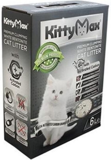 Kitty Max Άμμος Γάτας με Ενεργό Άνθρακα Clumping 6lt | Skroutz.gr