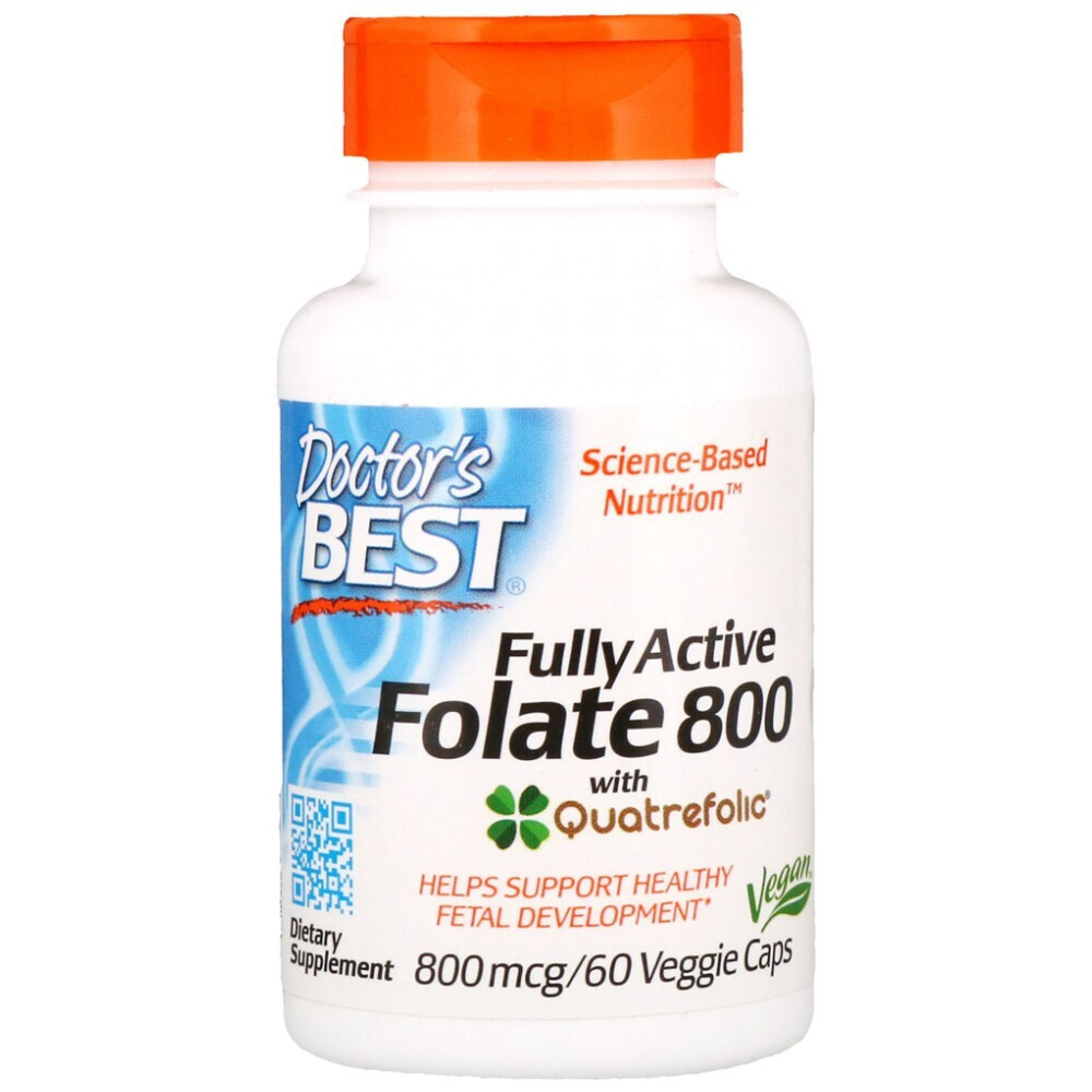 Doctor's Best Fully Active Folate Βιταμίνη 800mcg 60 φυτικές κάψουλες ...