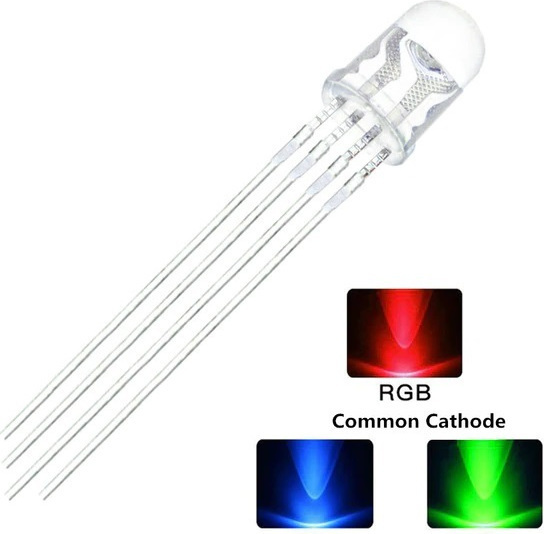5mm 4pin Tri-Color Common Cathode LED RGB | Skroutz.gr