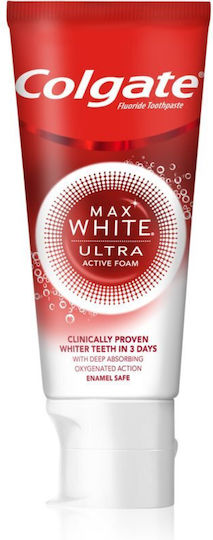 Colgate Max White Ultra Active Foam Οδοντόκρεμα για Λεύκανση 50ml ...