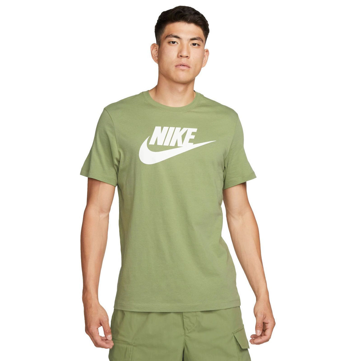 Nike Icon Futura Ανδρικό Αθλητικό T-shirt Κοντομάνικο Πράσινο AR5004 ...