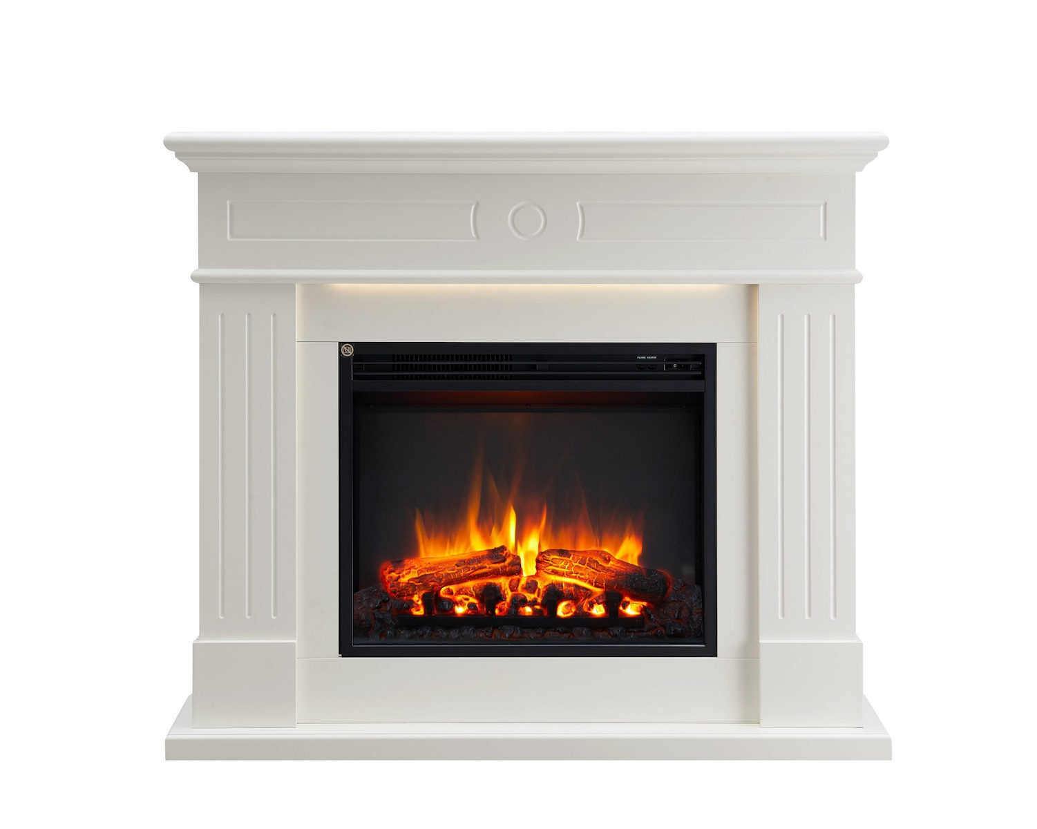 Richen Leandros Επιδαπέδιο Ηλεκτρικό Τζάκι 2000W 110x95cm Λευκό ...