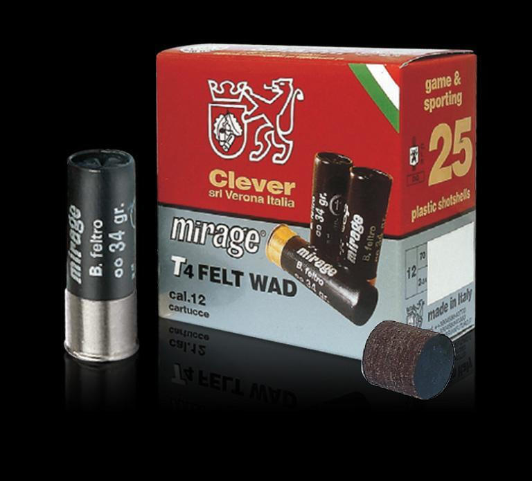 Clever Φυσίγγια Mirage T4 Borra Feltro 34gr 25τμχ 8409 | Skroutz.gr