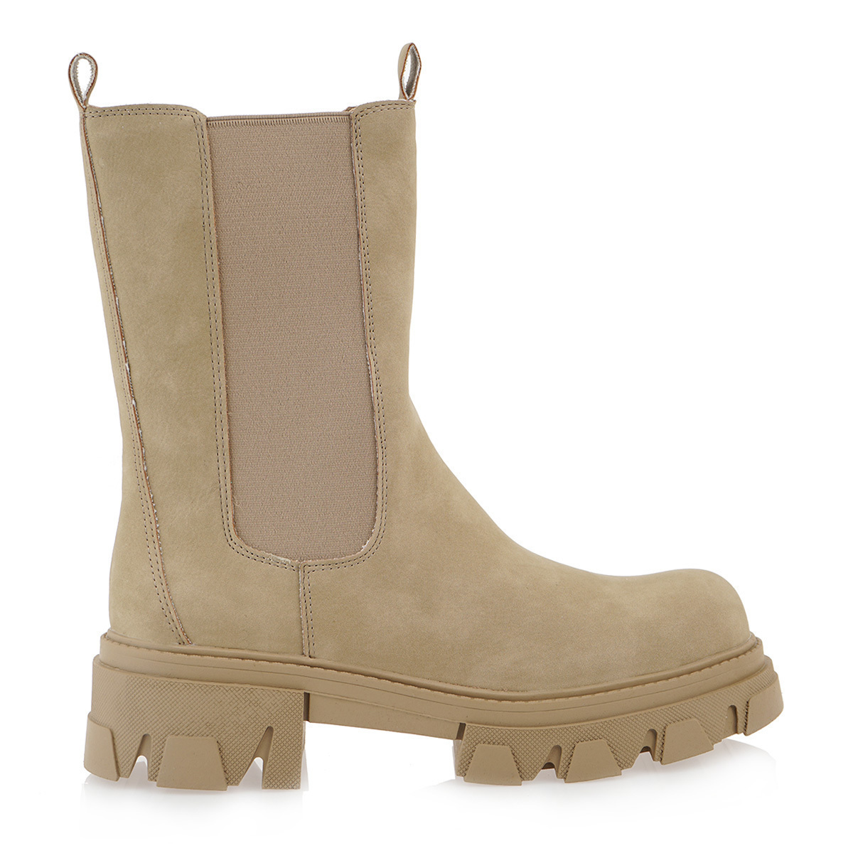 Exe Amber533 Γυναικεία Chelsea Μποτάκια με Μεσαίο Τακούνι Mocha ...