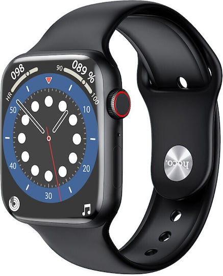 Hoco Y5 Pro Stainless Steel Αδιάβροχο Smartwatch με Παλμογράφο (Μαύρο ...