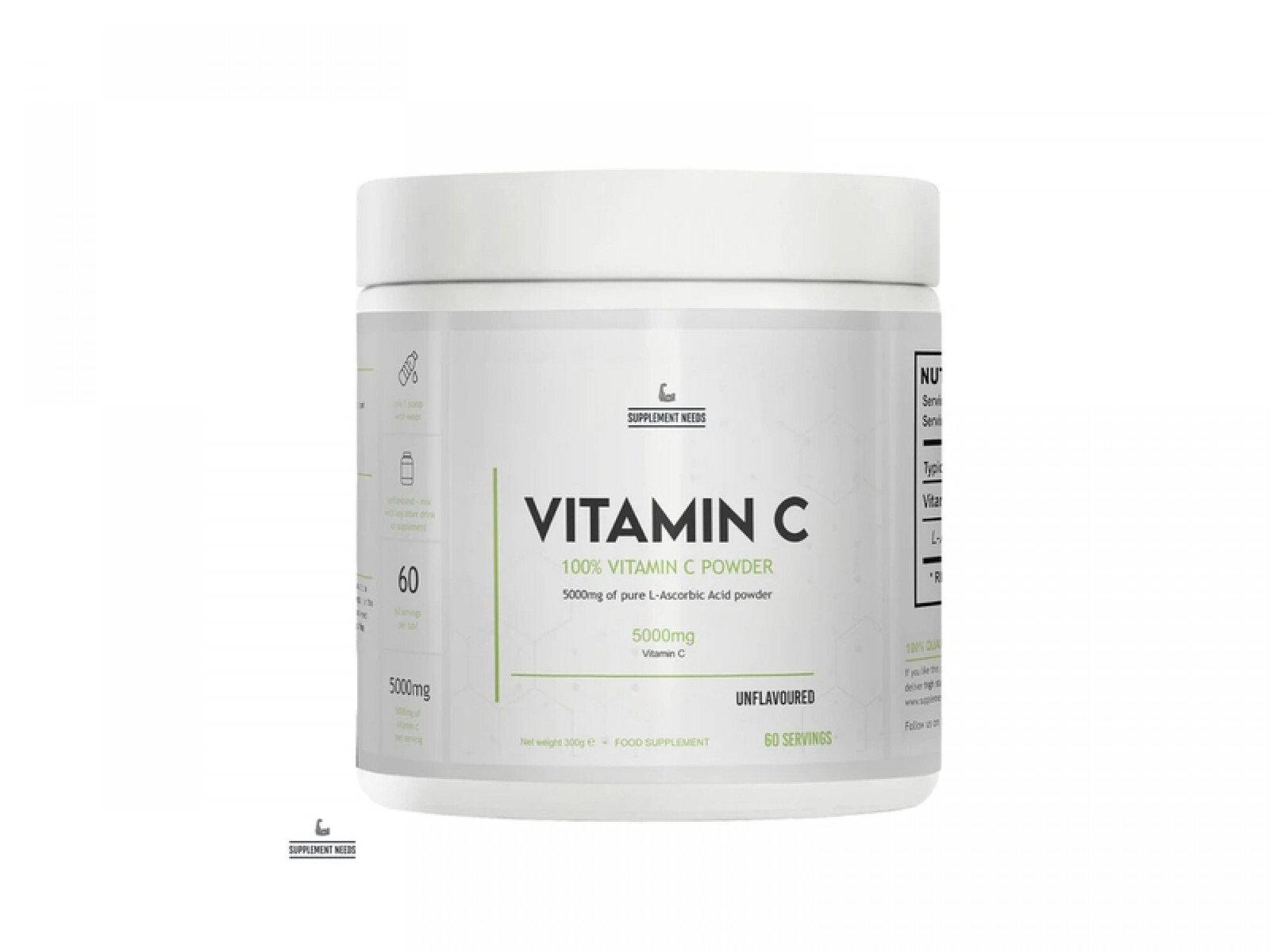 Supplement Needs Vitamin C 5000mg Unflavoured 300gr | Skroutz.gr