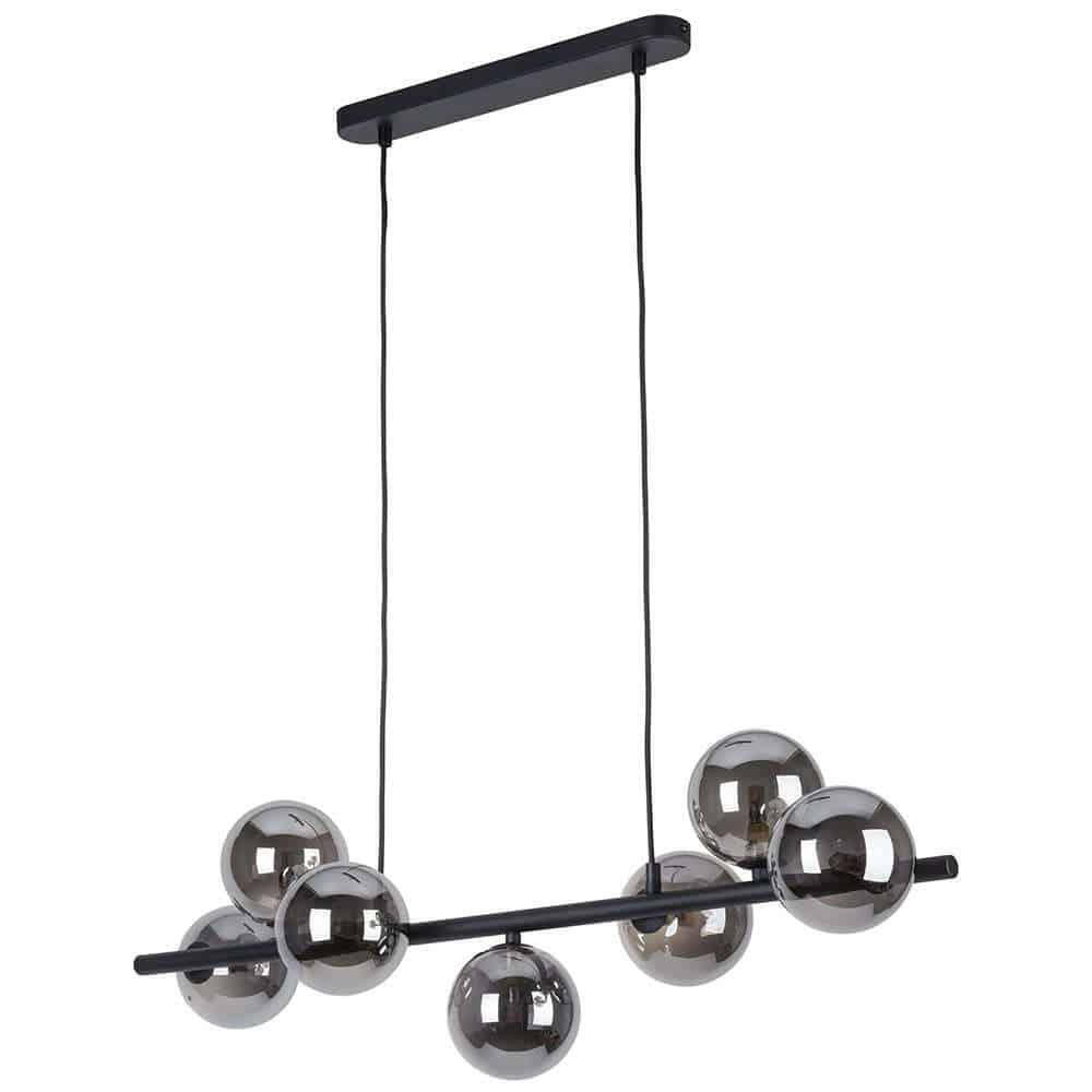 TK Lighting Estera Μοντέρνο Κρεμαστό Φωτιστικό Πολύφωτο Ράγα για 7 Λαμπτήρες G9 σε Μαύρο Χρώμα ...