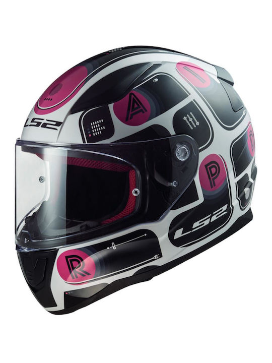 LS2 Rapid FF353 Brick Gloss Black / Pink Κράνος Μηχανής Full Face ECE ...