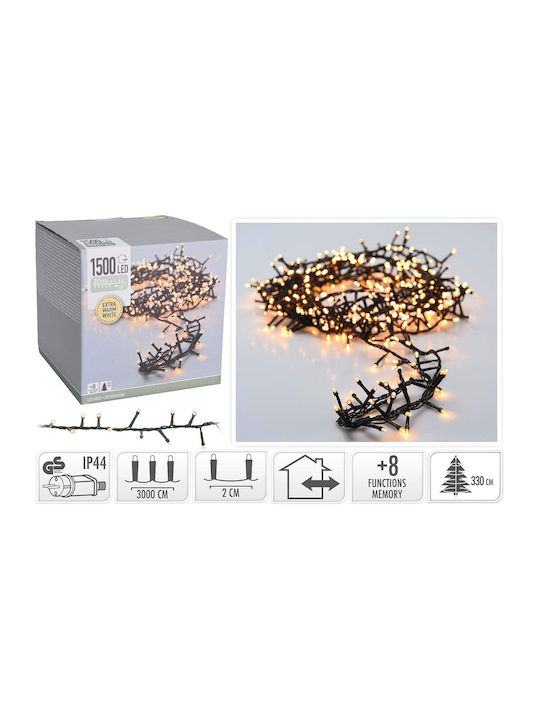 1500 Λαμπάκια LED 30μ. Θερμό Λευκό σε Σειρά AX8510260 | Skroutz.gr