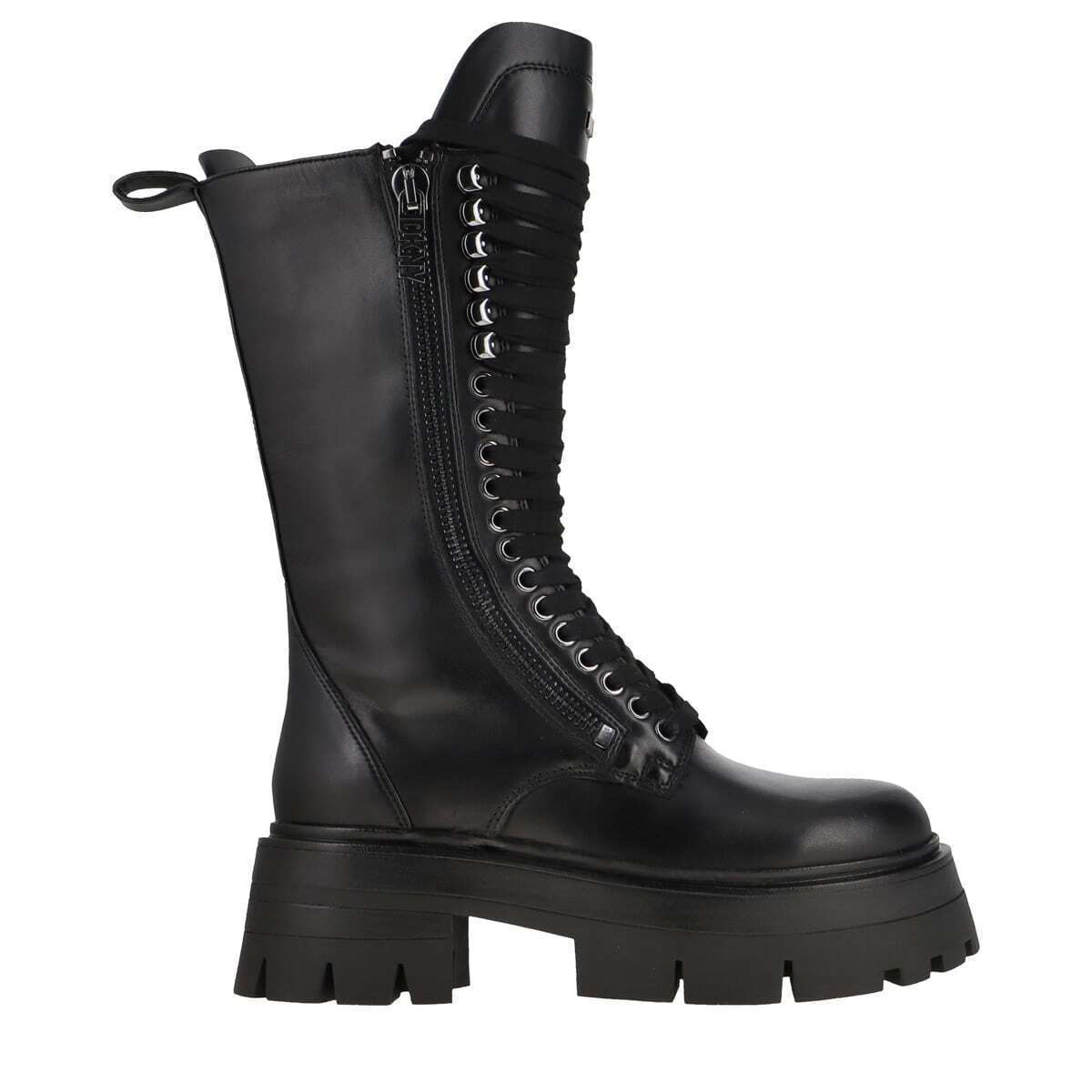 DKNY Verika Δερμάτινες Γυναικείες Μπότες Μαύρες K3244129-BLK | Skroutz.gr