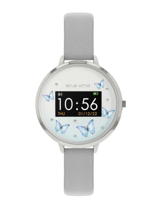 Reflex Active Series 03 38mm Smartwatch με Παλμογράφο (Grey & Blue ...