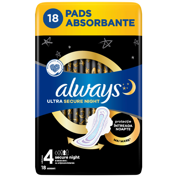 Always Ultra Secure Night Σερβιέτες με Φτερά Νυκτός 12τμχ | Skroutz.gr