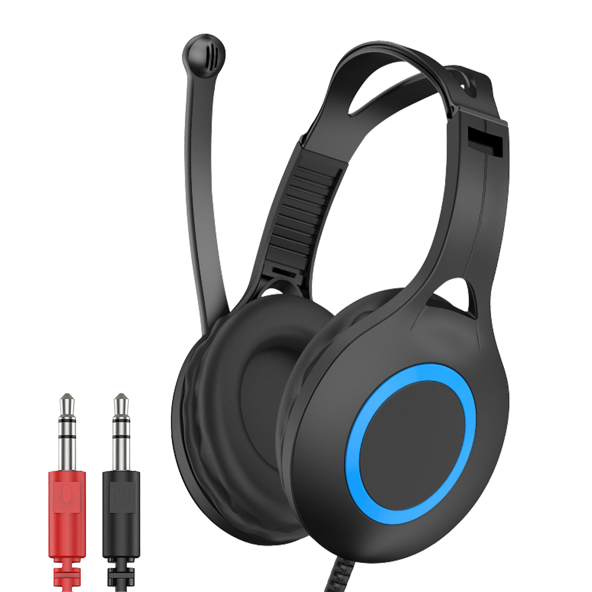 Leewello EJ-032 Over Ear Gaming Headset με σύνδεση 2x3.5mm Μπλε | Skroutz.gr