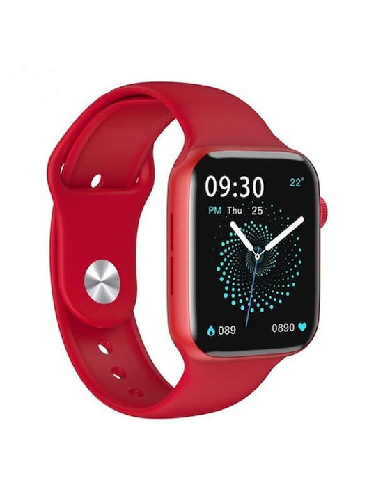 X22 Pro 44mm Smartwatch με Παλμογράφο (Κόκκινο) | Skroutz.gr