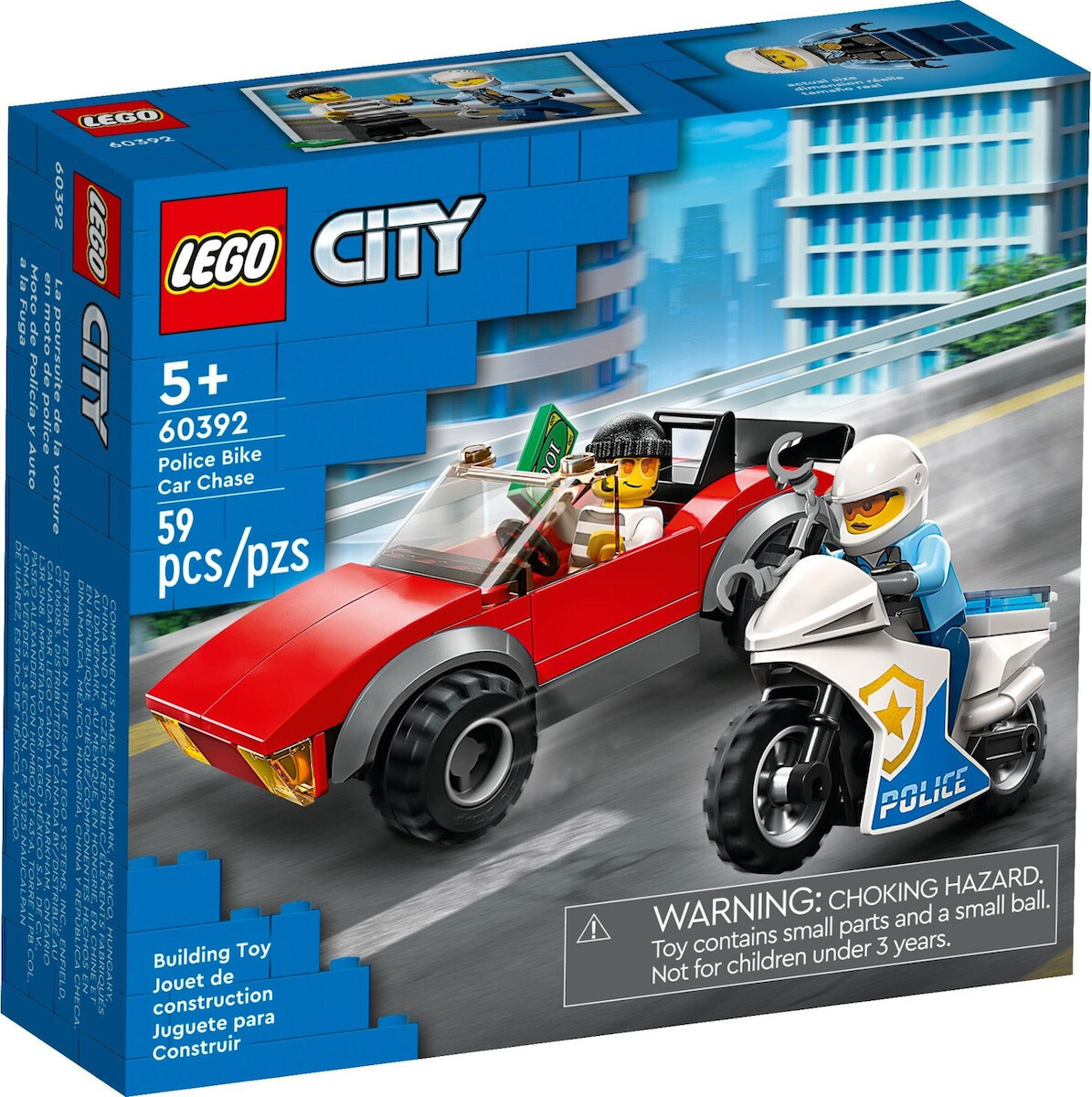 LEGO -Stadt Police Bike Car Chase für 5+ Jahre Jahre 59Stück 60392 ...