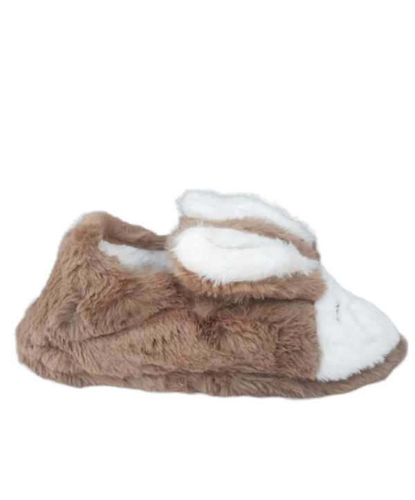Fengi YY-132 Κλειστές Γυναικείες Παντόφλες Με γούνα σε Καφέ Χρώμα ...