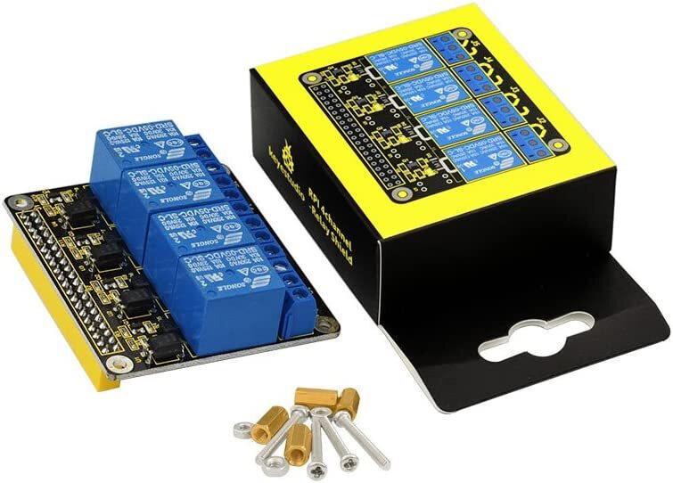 Raspberry Pi Relay 4 Channel DC 5V Module Onboard Shield with ...