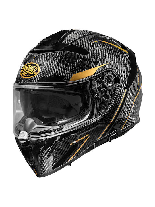 Premier Devil Carbon ST19 Black/Gold Κράνος Μηχανής Full Face 1490gr με Pinlock και Sunvisor ...