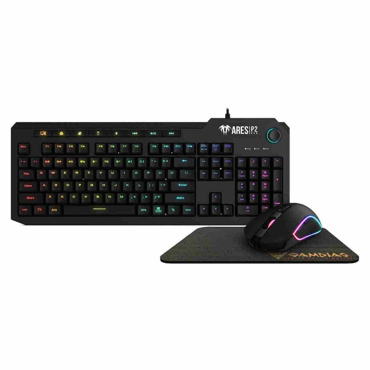 Gamdias Ares P2 3-in-1 Combo Σετ Gaming Πληκτρολόγιο με RGB φωτισμό ...